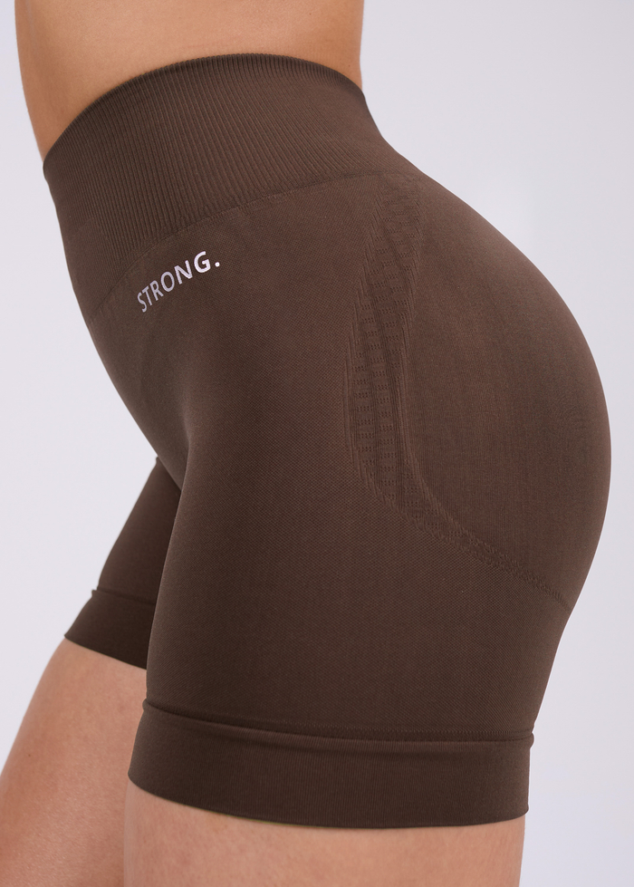Spodenki Bezszwowe FLEX, Push Up (Dark Chocolate) Chocolate | ODZIEŻ ...